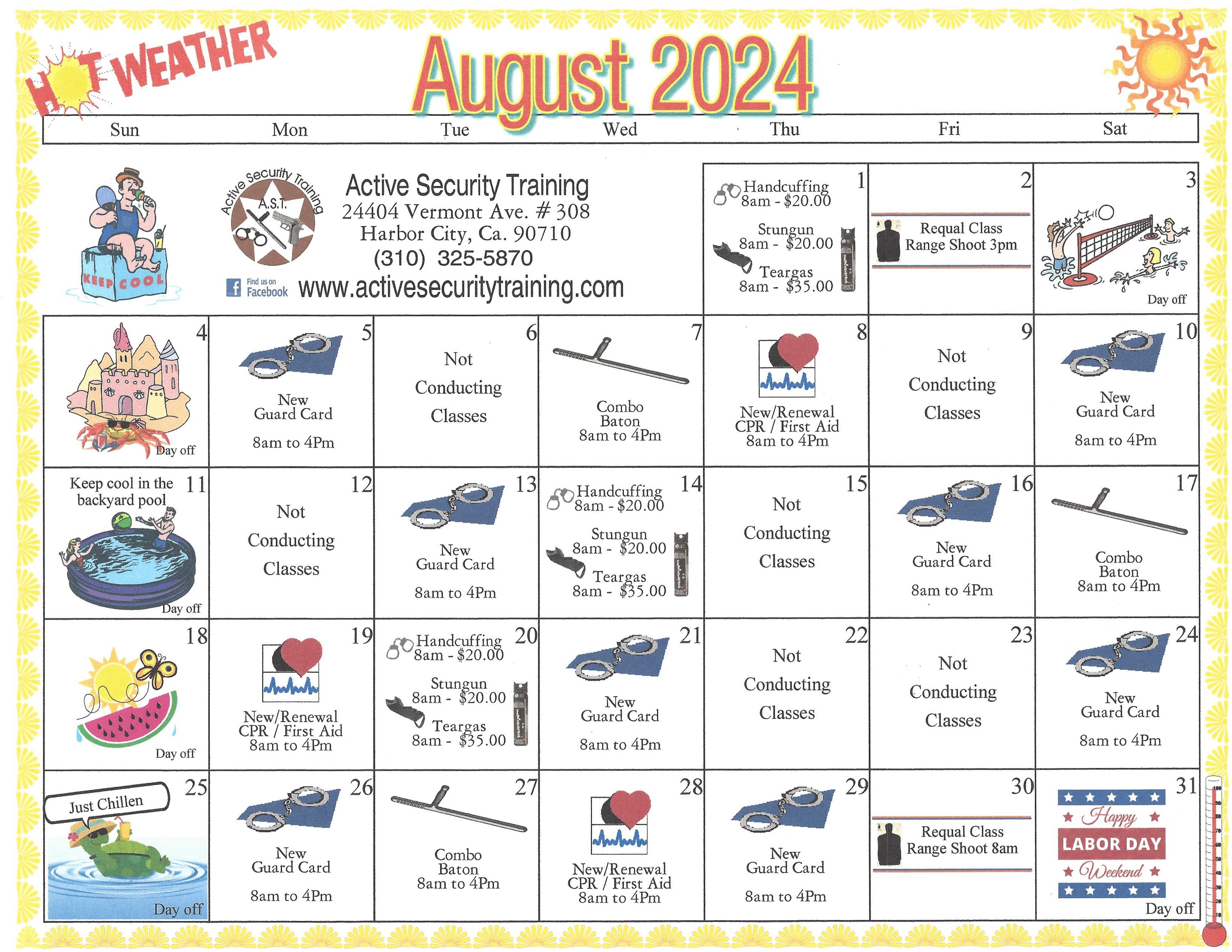 Calendar and Info - Active